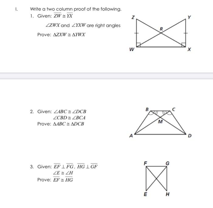 Solved Please construct a two column proof of the | Chegg.com