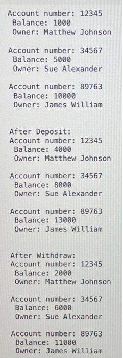 Design a BankAccount class that represents a basic | Chegg.com