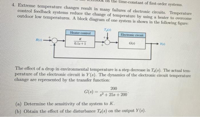 Solved on the time-constant of first-order systems. 4. | Chegg.com