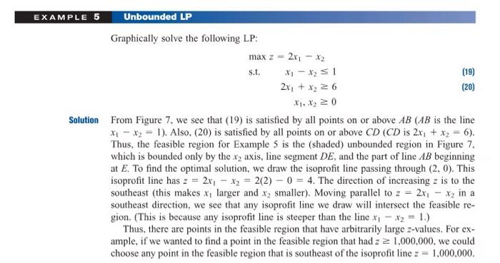 Solved 7 Recall that Example 5 of Chapter 3 is an unbounded | Chegg.com