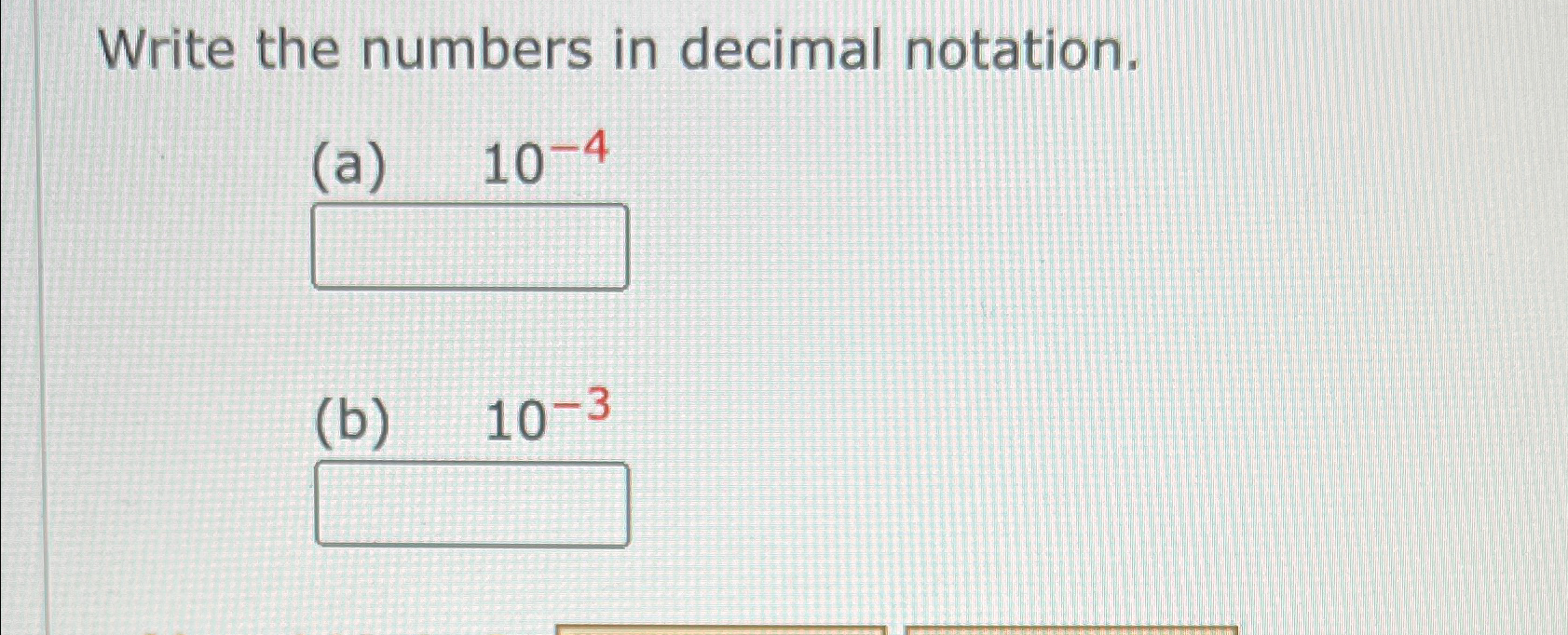 Solved Write the numbers in decimal | Chegg.com