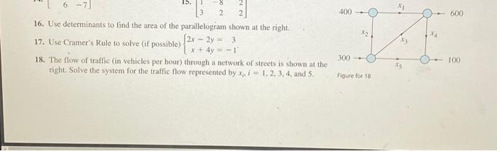 16. Use determinants to find the area of the | Chegg.com
