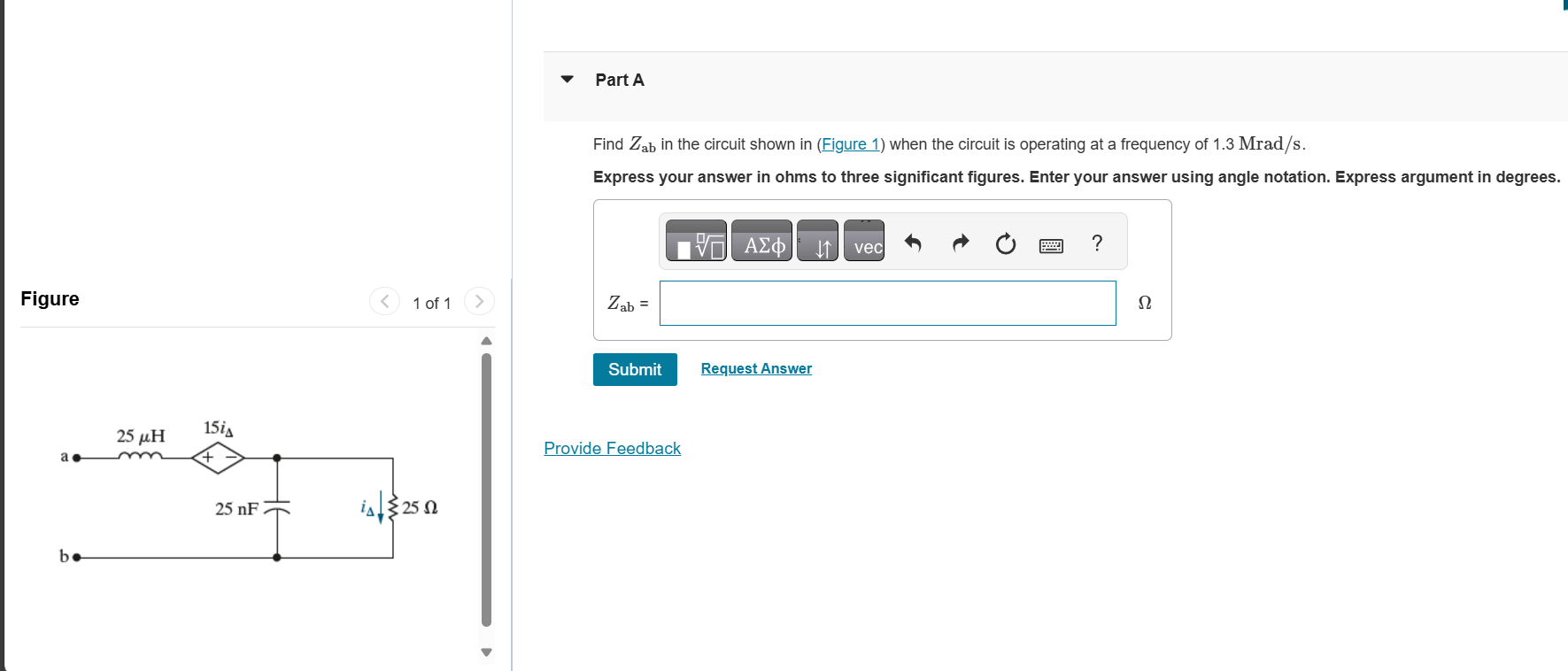 Solved Part AFind Zab in ﻿the circuit shown in (Figure 1) | Chegg.com