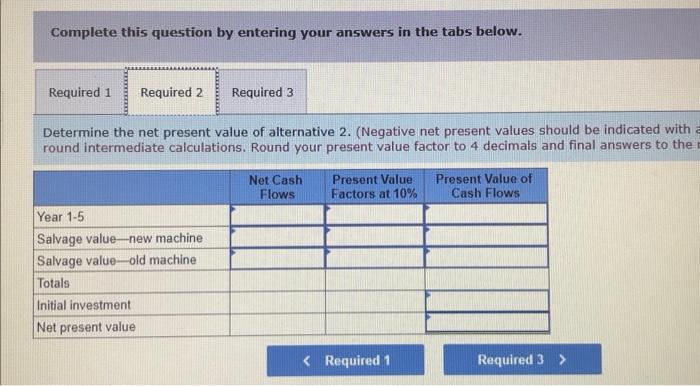 Solved Problem 11-6A (Static) Net present value of alternate | Chegg.com