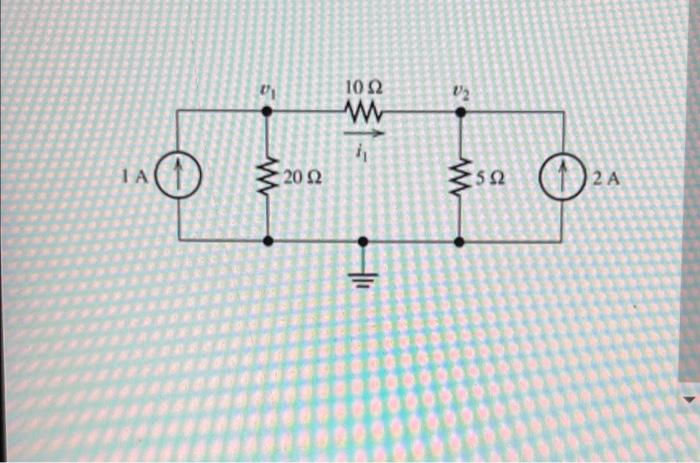 Solved Complete the current equation at node 1 utilizing v1 | Chegg.com