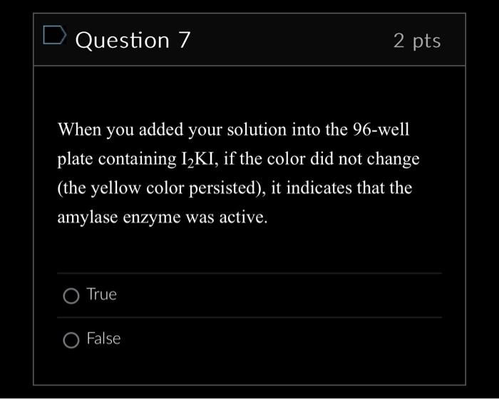 Solved Question 7 2 pts When you added your solution into | Chegg.com