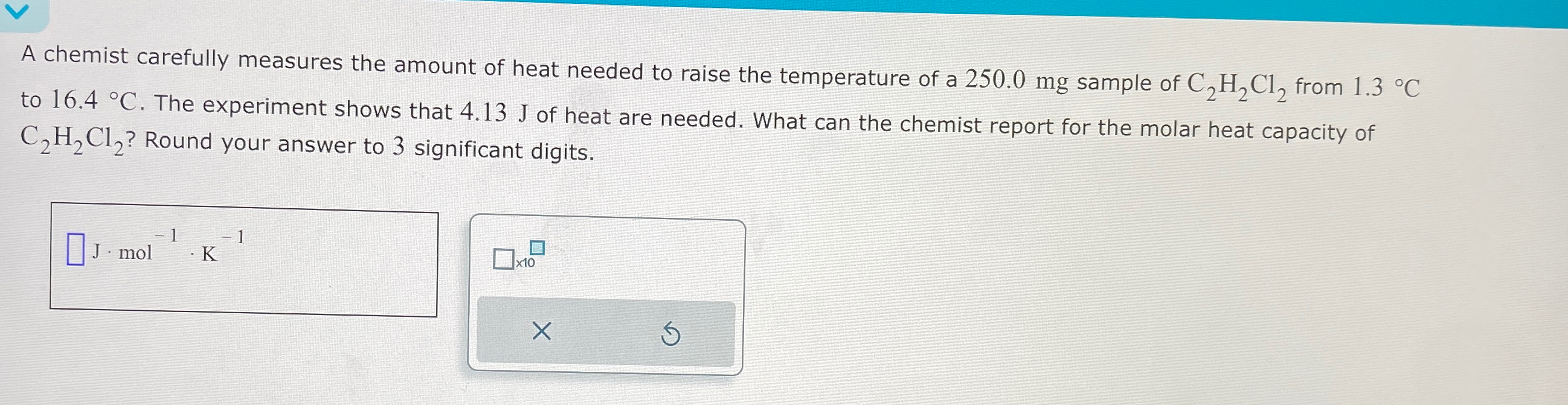 Solved A chemist carefully measures the amount of heat | Chegg.com