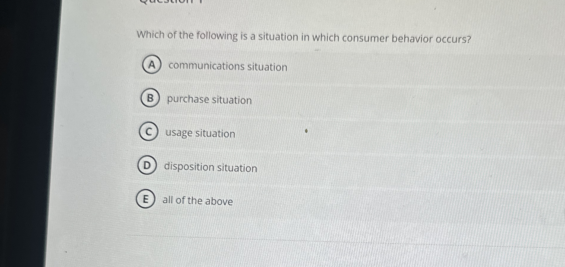 Solved Which of the following is a situation in which | Chegg.com