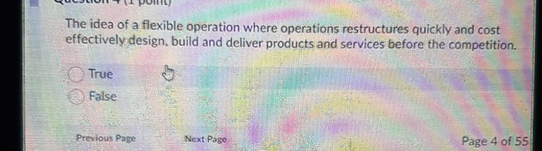 Solved The idea of a flexible operation where operations | Chegg.com