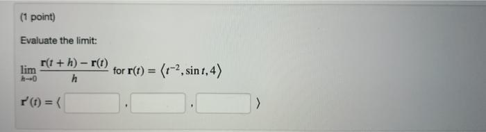 Solved (1 point) Parameterize the line through P =(-1,-1) | Chegg.com