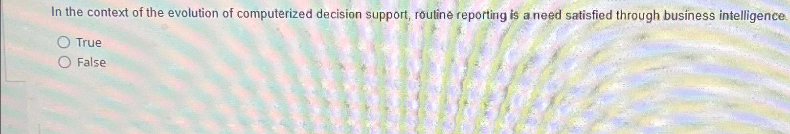 Solved In the context of the evolution of computerized | Chegg.com