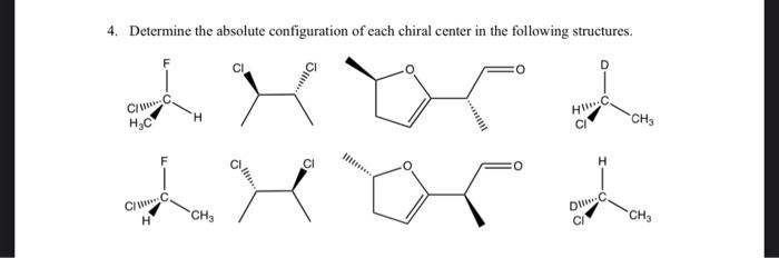 Solved 4. Determine the absolute configuration of each | Chegg.com