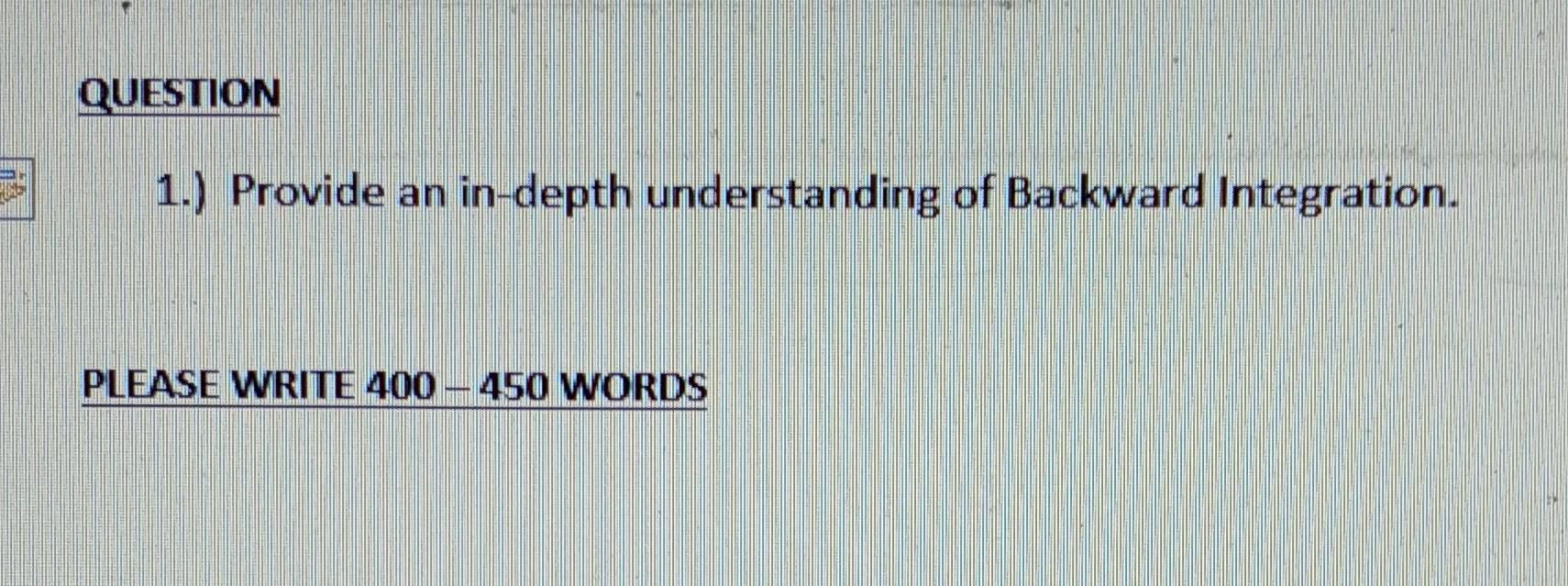 Solved 1.) Provide an in-depth understanding of Backward | Chegg.com