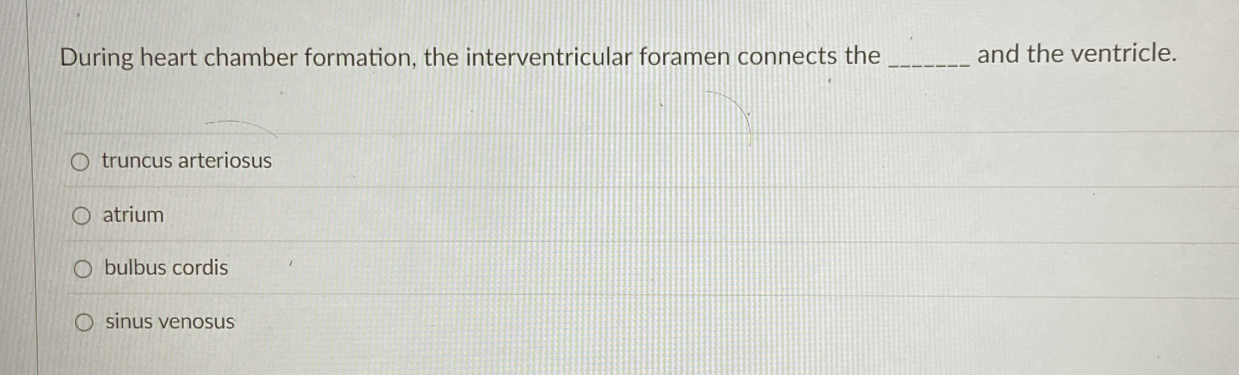 Solved During heart chamber formation, the interventricular | Chegg.com