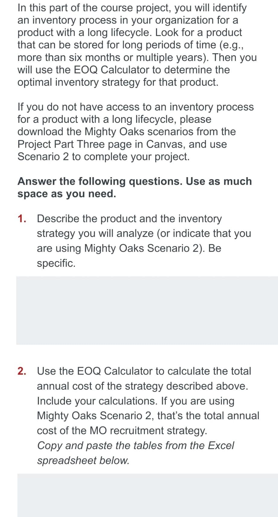 Solved In this part of the course project, you will identify | Chegg.com