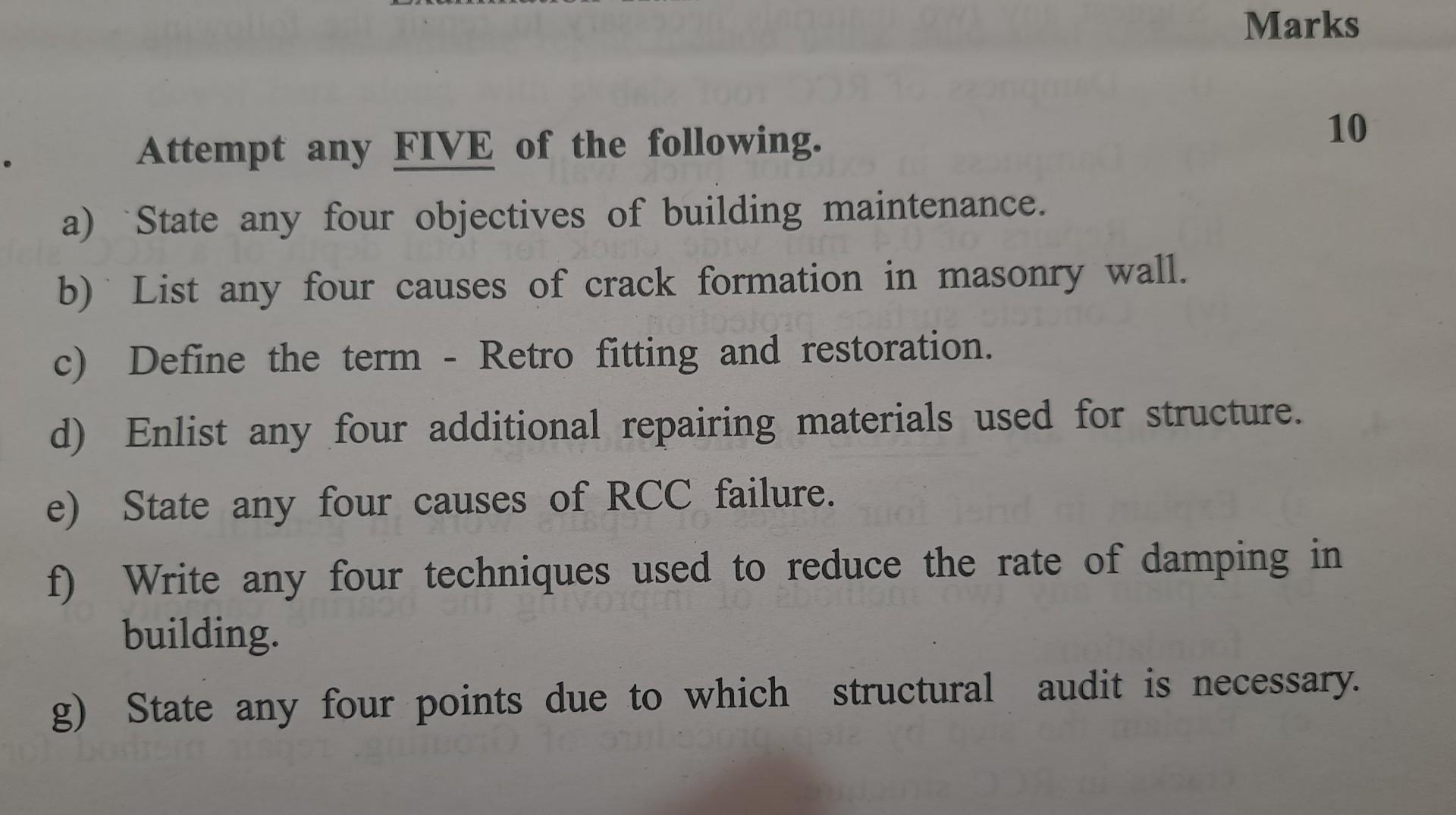 Solved Attempt any FIVE of the following. 10 a) State any | Chegg.com