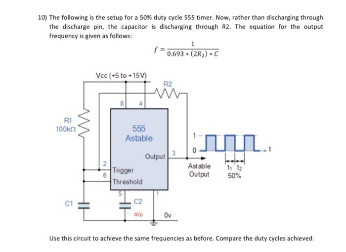 Lab 5-555 Timer Purpose: To build and test 555 timer | Chegg.com