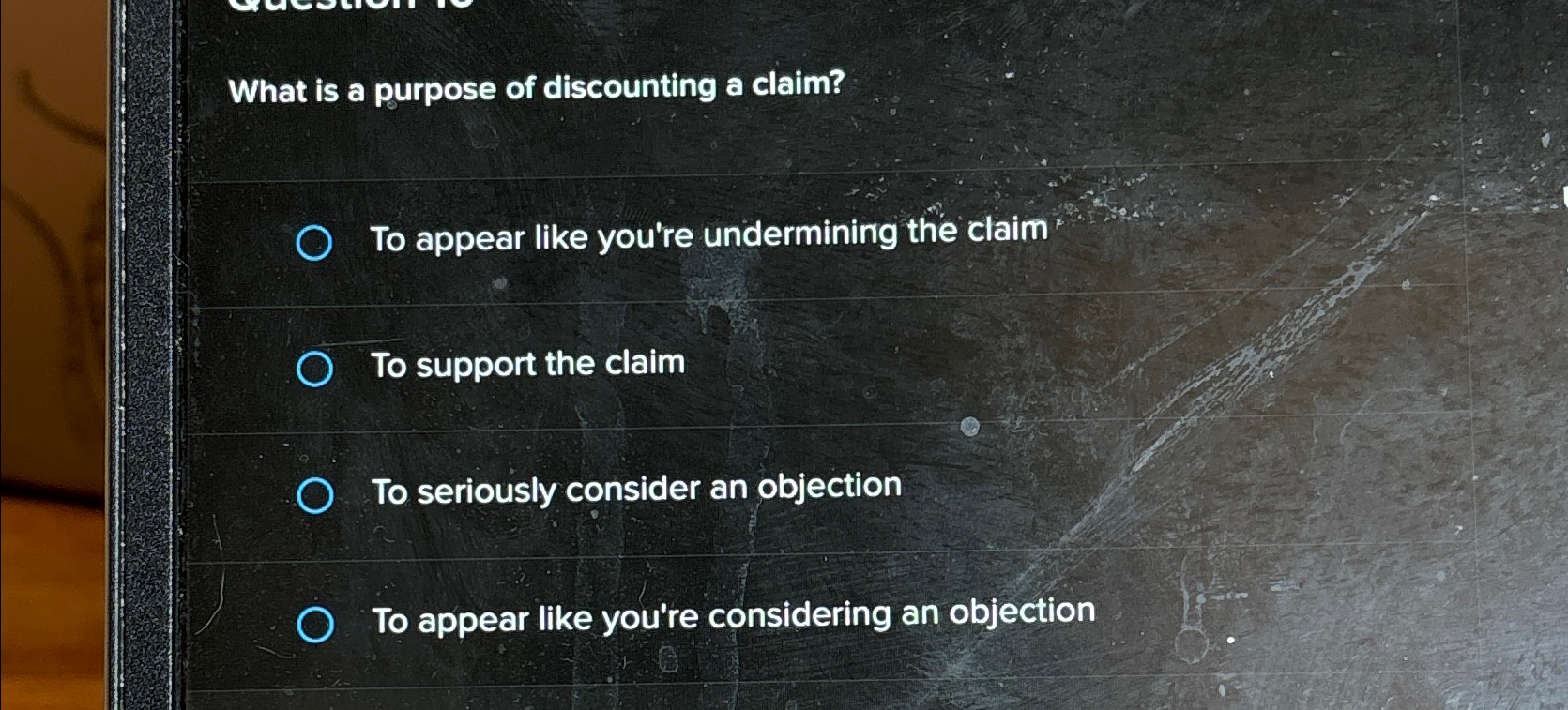 Solved What is a purpose of discounting a claim?To appear | Chegg.com