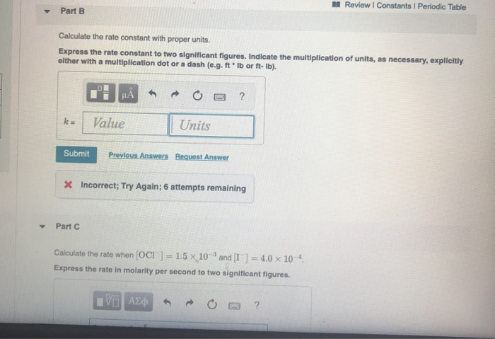 Solved Review Constants I Penodic Table Part B Calculate the | Chegg.com