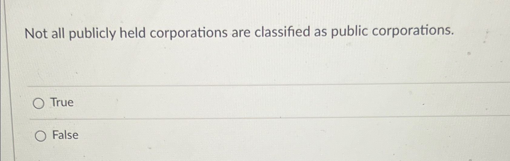 Solved Not all publicly held corporations are classified as | Chegg.com