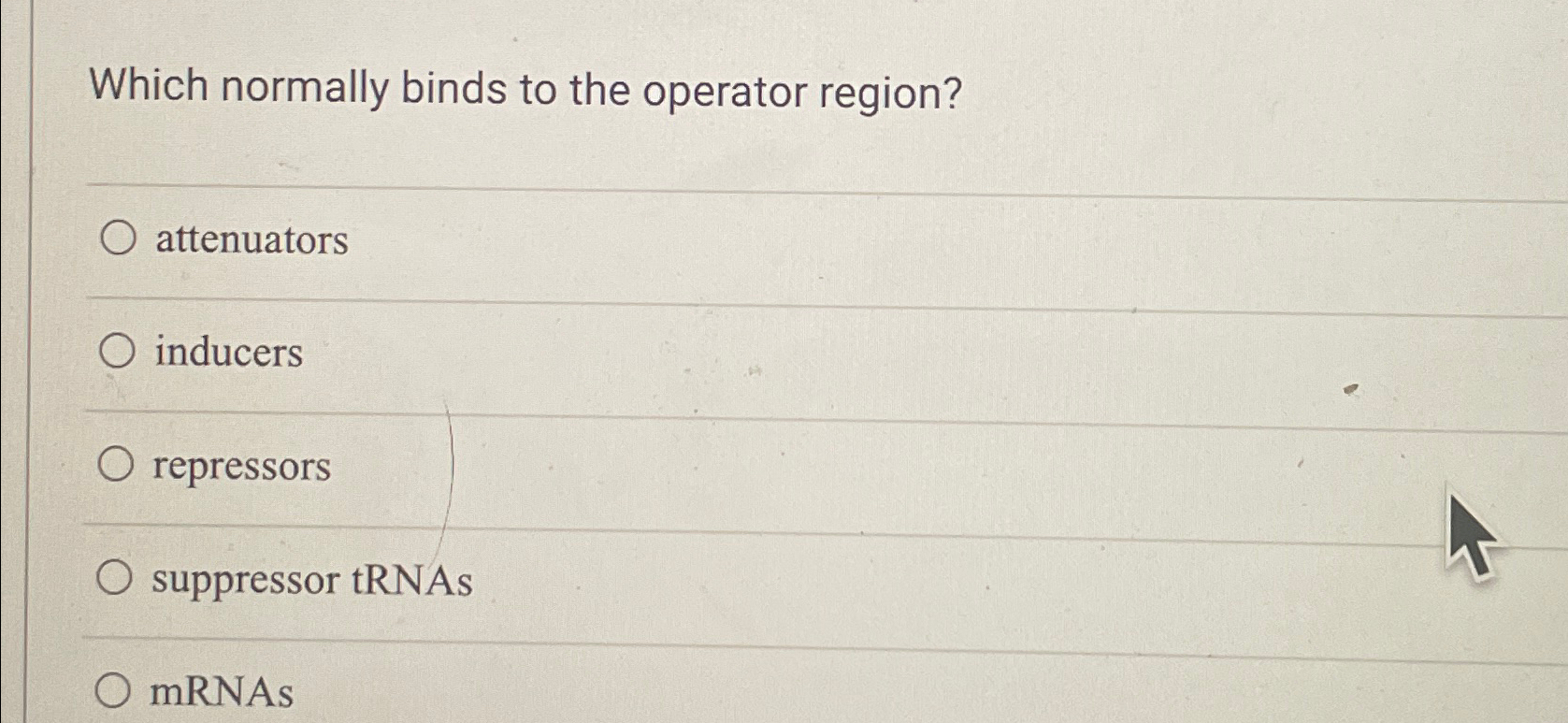 Solved Which normally binds to the operator | Chegg.com