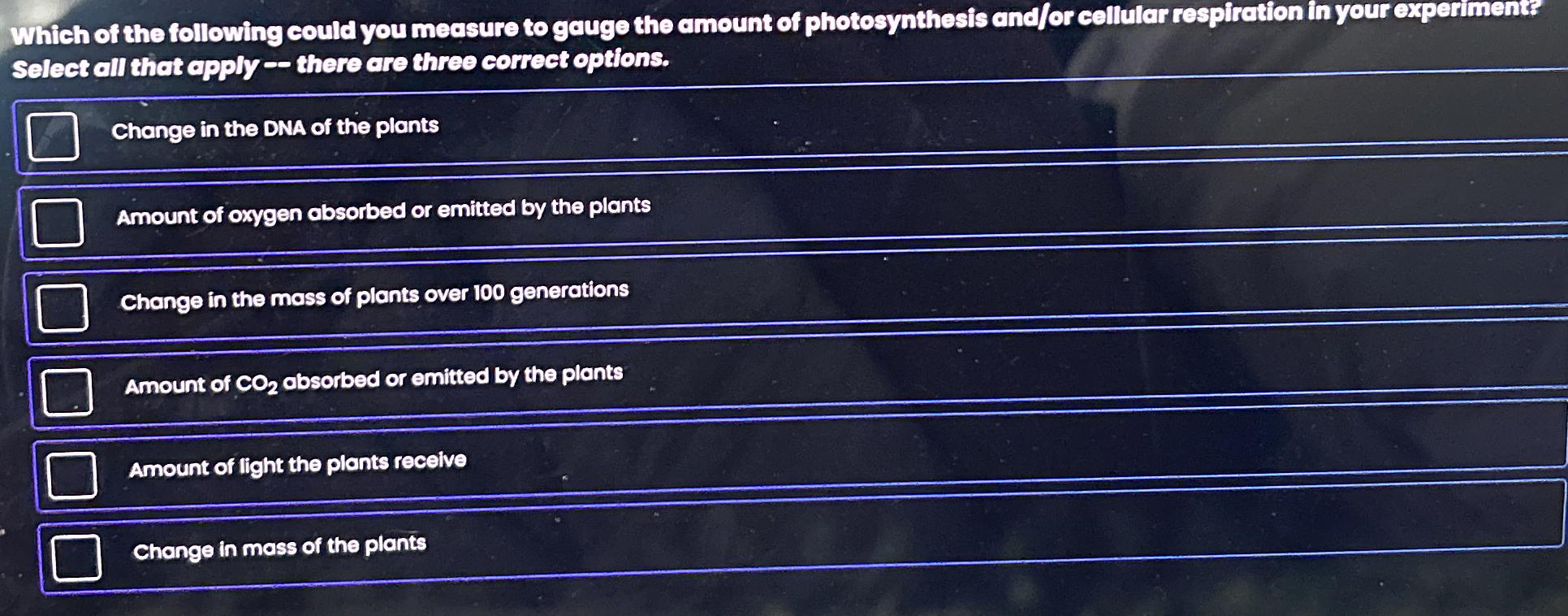 Solved Which of the following could you measure to gage the | Chegg.com