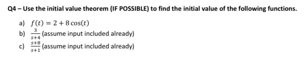 Solved Q1 - Use the Laplace look up tables to find the | Chegg.com