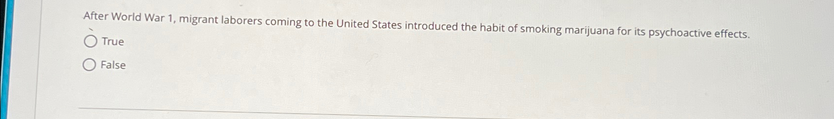 Solved After World War 1, ﻿migrant laborers coming to the | Chegg.com