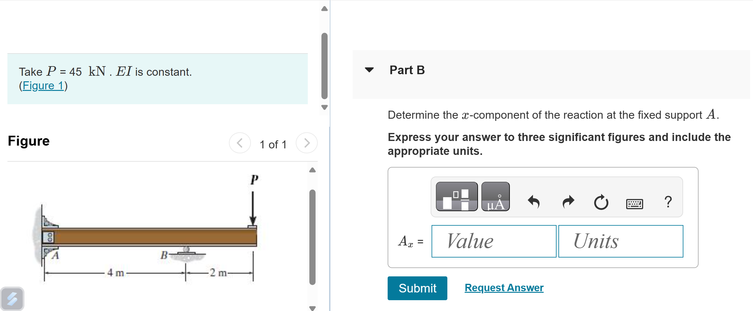 Solved Take P=45kN.EI is constant.(Figure 1)Figure1 of 11 | Chegg.com Solved Take P=45kN.EI is constant.(Figure 1)Figure1 of 11 | Chegg.com