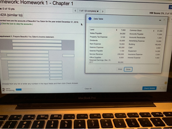Solved -mework: Homework 1 - Chapter 1 me:0 of 10 pts 42A | Chegg.com