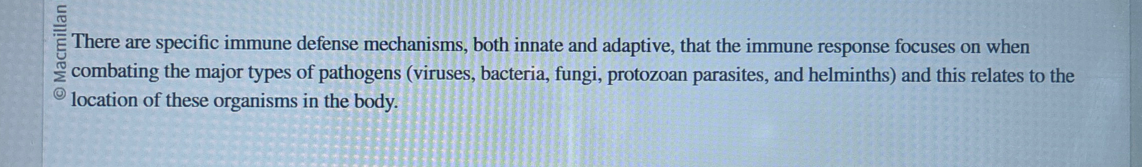 Solved There are specific immune defense mechanisms, both | Chegg.com