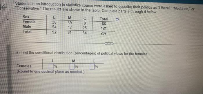 Solved Students in an introduction to statistics course were | Chegg.com