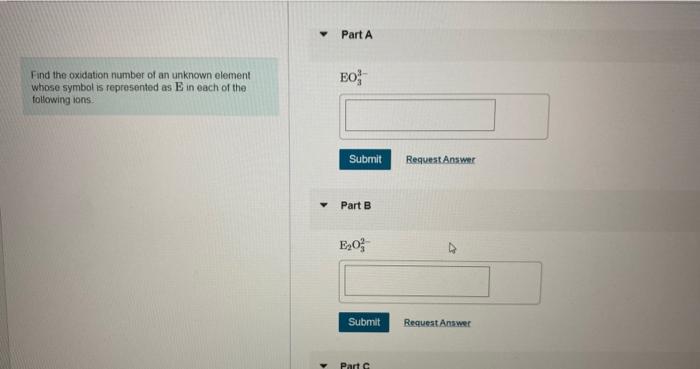 Solved Find the oxidation number of an unknown element Whose | Chegg.com