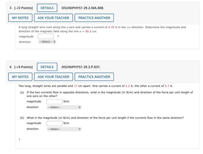Solved 3. [-12 Points) DETAILS OSUNIPHYS1 29.2.WA.008. ASK | Chegg.com Solved 3. [-12 Points) DETAILS OSUNIPHYS1 29.2.WA.008. ASK | Chegg.com