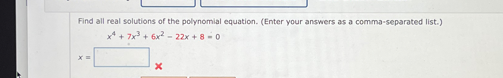 Solved Find all real solutions of the polynomial equation. | Chegg.com