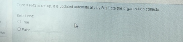 Solved hce a KMS is set-up, ﻿it is updated automatically by | Chegg.com