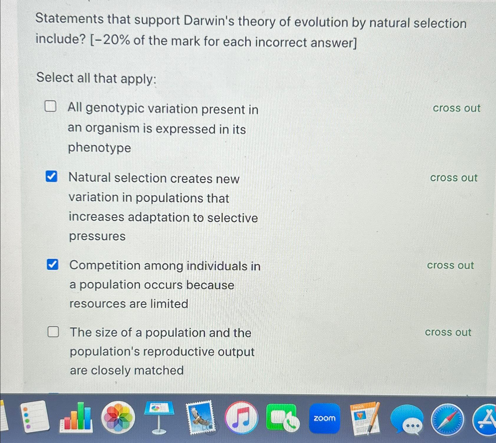 Solved Statements that support Darwin's theory of evolution | Chegg.com