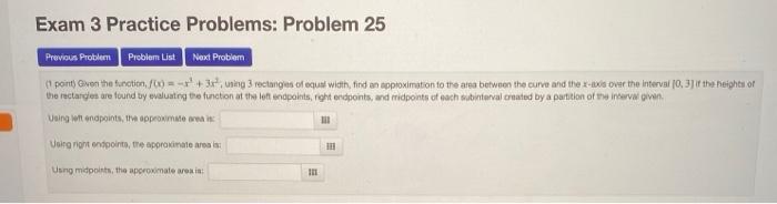 Solved Exam 3 Practice Problems: Problem 25 Previous Problem | Chegg.com