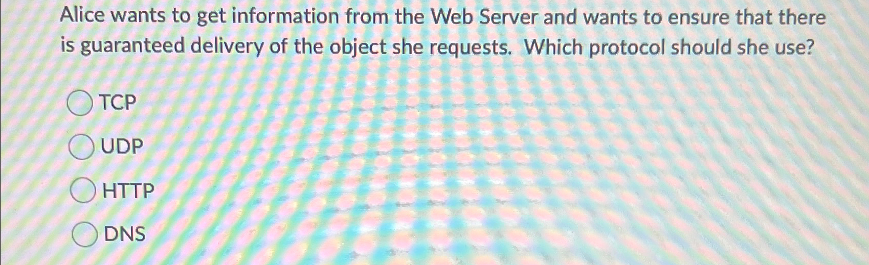 Solved Alice wants to get information from the Web Server | Chegg.com