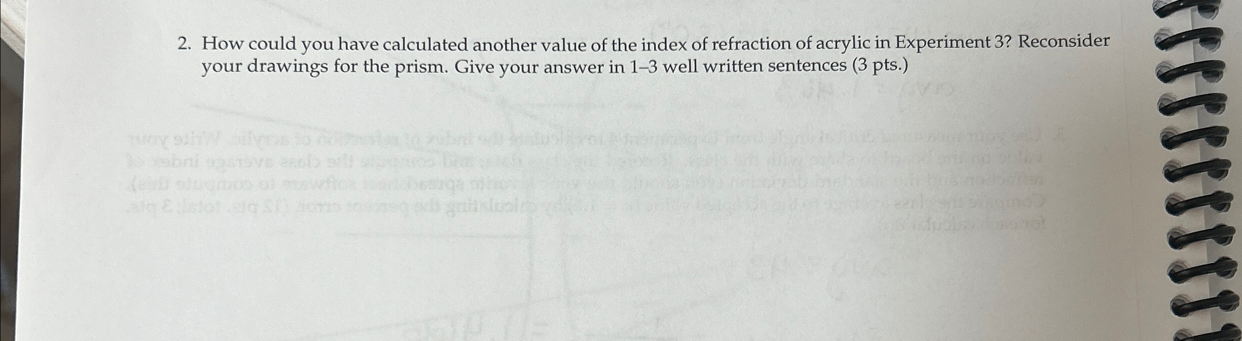 Solved How could you have calculated another value of the | Chegg.com