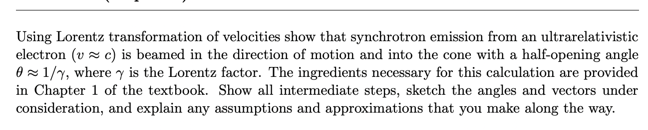 Solved Using Lorentz transformation of velocities show that | Chegg.com