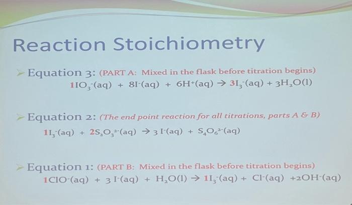 Solved of 0.1XXMNaS2O3Reaction Stoichiometry Equation 3: | Chegg.com