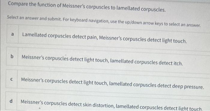 [Solved]: Select an answer and submit. For keyboard naviga
