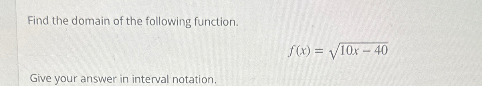 Solved Find the domain of the following | Chegg.com