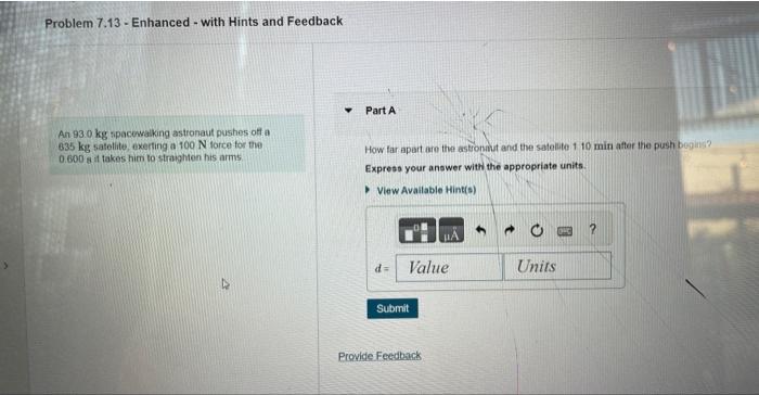 Solved Problem 7.13 - Enhanced - with Hints and Feedback | Chegg.com
