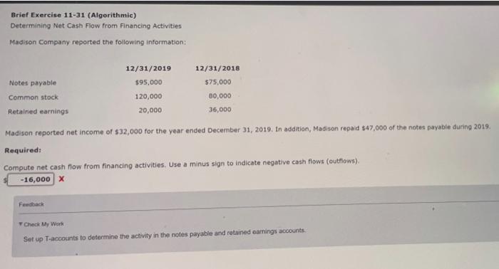 Solved Brief Exercise 11-31 (Algorithmic) Determining Net | Chegg.com