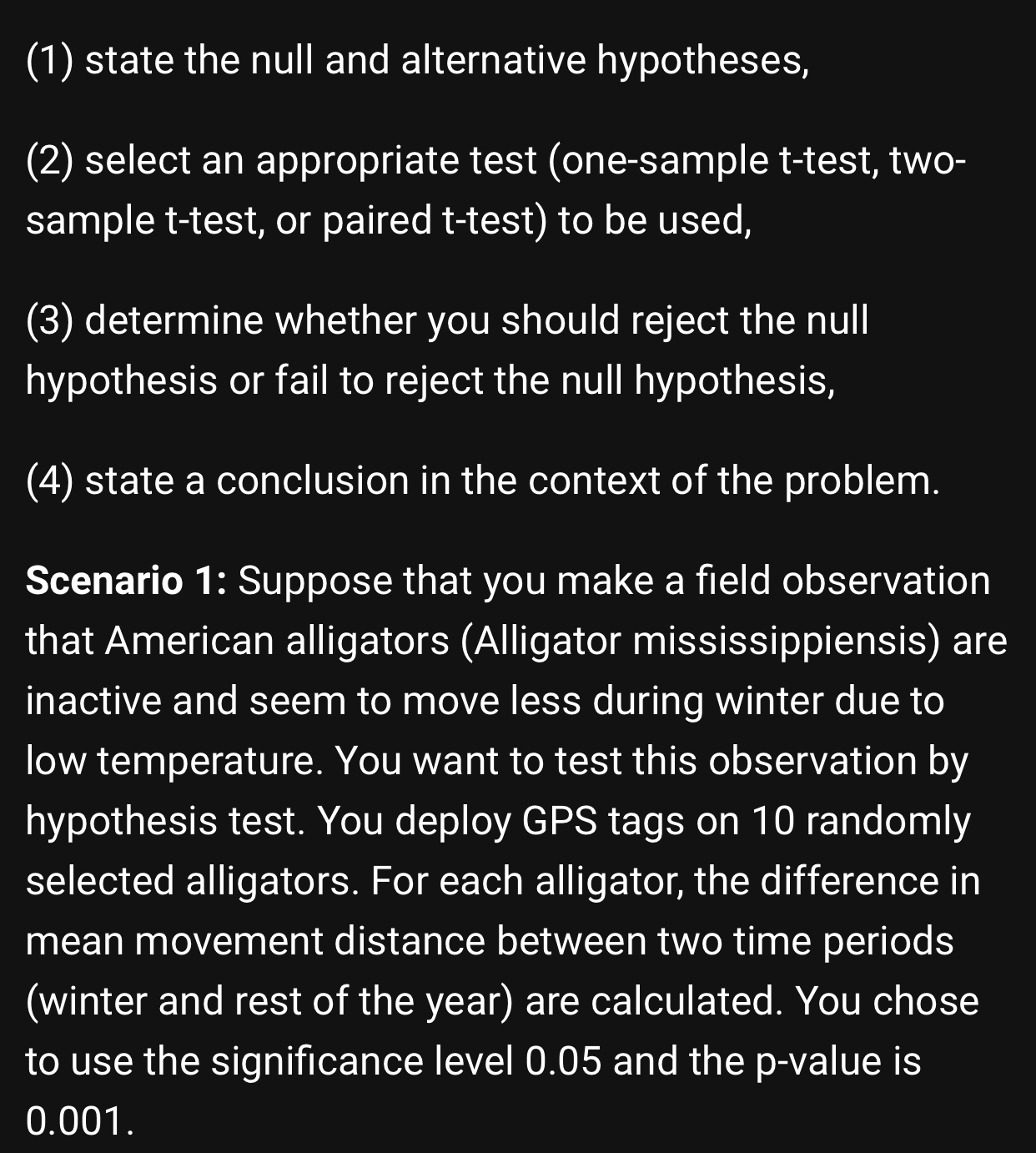 Solved (1) ﻿state the null and alternative hypotheses,(2) | Chegg.com