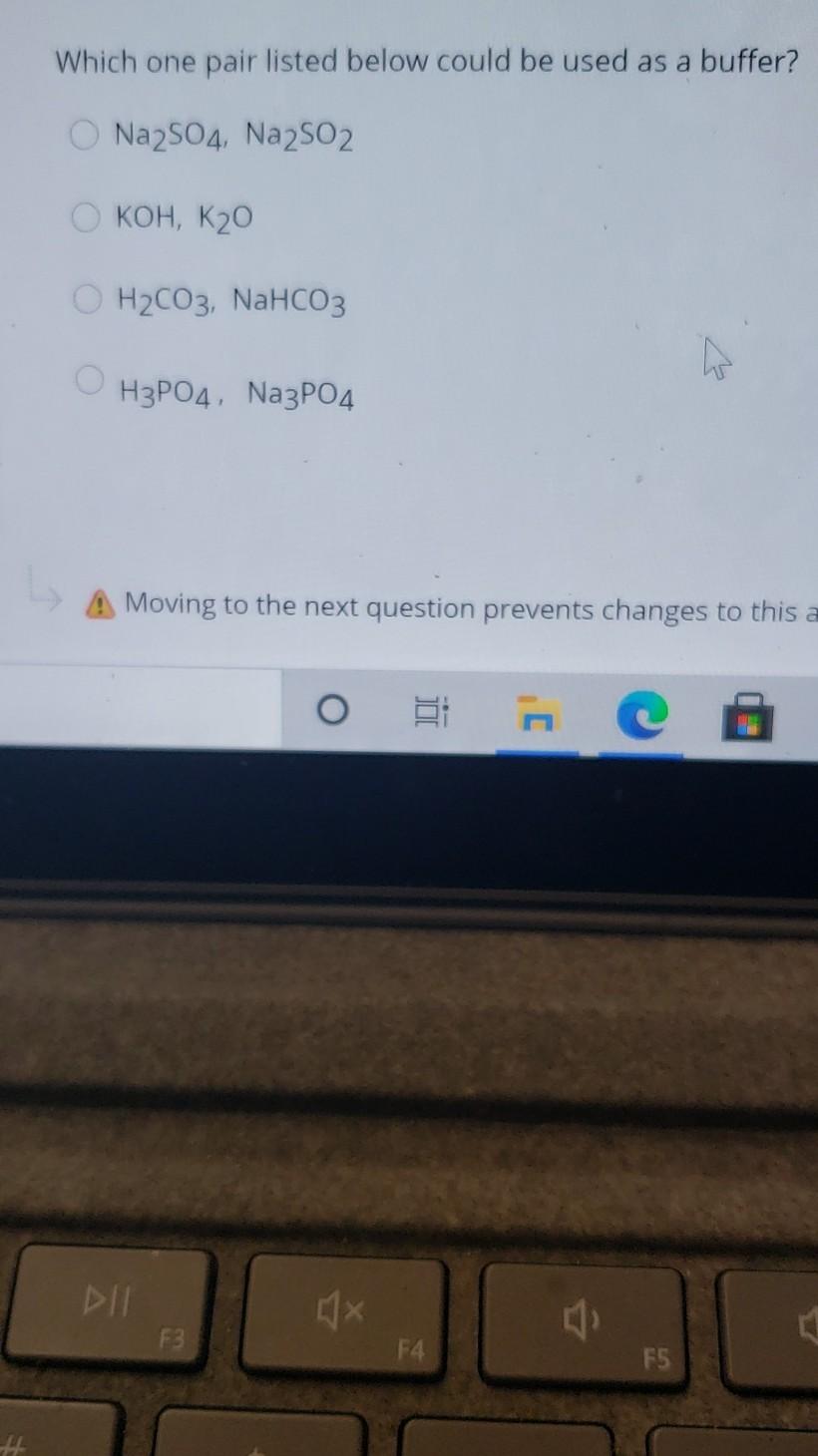 Solved Which one pair listed below could be used as a | Chegg.com