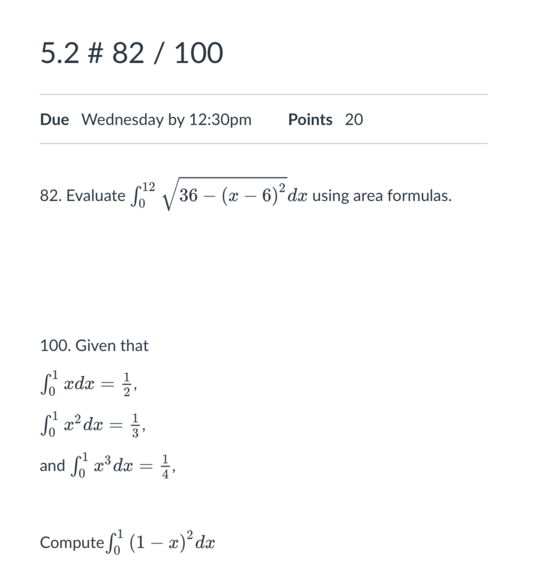 Solved ∫01xdx12∫01x2dx13and ∫01x3dx14compute 