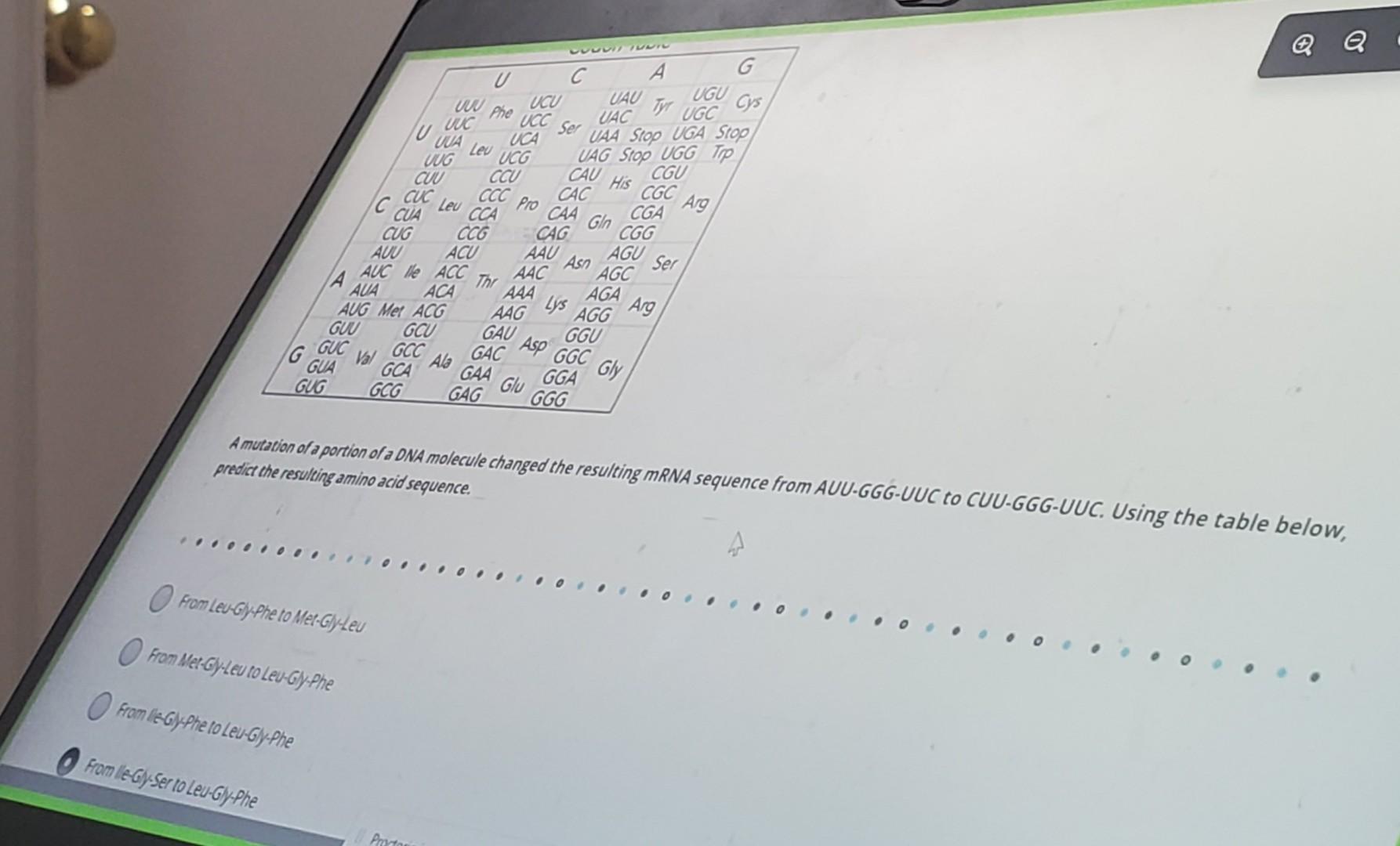 [Solved]: A mutation of a portion of a DNA molecul